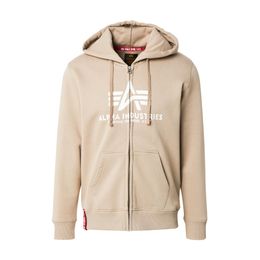 Alpha Industries Sweatjacke Herren Gr&ouml;&szlig;e XXXL sand / wei&szlig;