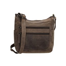 HIDE & STITCHES Leder-Umh&auml;ngetasche in Braun - (B)24 x (H)22 x (T)10 cm - 58% | Damen-taschen