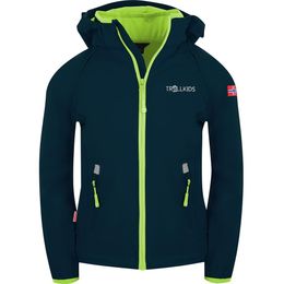 Trollkids Zip-Off-Softshelljacke "Rondane XT" in Dunkelblau - 43% | Gr&ouml;&szlig;e 116 | Kinder-outdoor-jacken