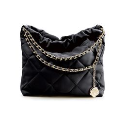 Vince Camuto Schultertasche "Milan" in Schwarz - (B)36 x (H)16 x (T)11 cm - 82% | Damen-taschen