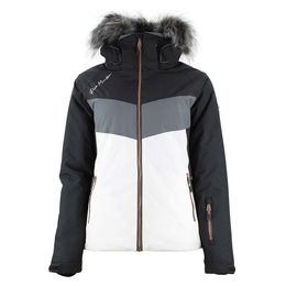 Peak Mountain Ski-/ Snowboardjacke "Afidol" in Schwarz/ Wei&szlig; - 65% | Gr&ouml;&szlig;e M | Damen-outdoorjacken