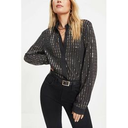 Milan Kiss Hemd - Regular fit - in Schwarz/ Gold - 63% | Gr&ouml;&szlig;e S | Damen-blusen