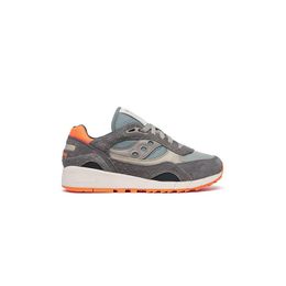 Saucony Leder-Sneakers "Shadow 6000" in Grau/ Hellblau - 32% | Gr&ouml;&szlig;e 40 | Damen-sneakers