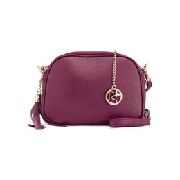 Pia Sassi Leder-Umh&auml;ngetasche "Monte Sparagio" in Bordeaux - (B)23 x (H)17 x (T)7 cm - 68% | Damen-taschen