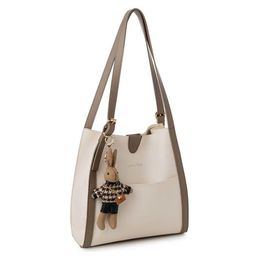 Lucky Bees Schultertasche in Creme - (B)28 x (H)31 x (T)10 cm - 65% | Damen-taschen