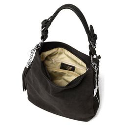 Anna Morellini Leder-Schultertasche "Forena" in Anthrazit - (B)32 x (H)25 x (T)11 cm - 73% | Damen-taschen