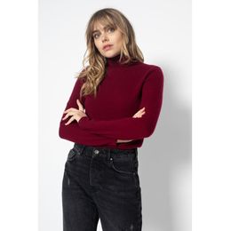 Perfect Cashmere Kaschmir-Rollkragenpullover in Bordeaux - 64% | Gr&ouml;&szlig;e XL | Damen-pullover-cardigans
