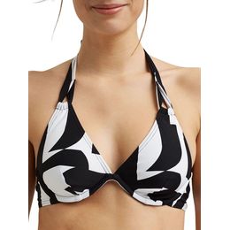 Esprit Bikini-Oberteil in Schwarz/ Wei&szlig; - 76% | Gr&ouml;&szlig;e 38D-Cup | Damen-bademode