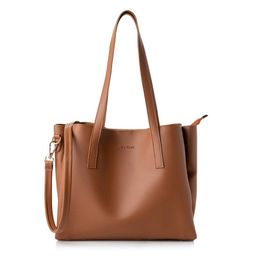Lucky Bees Schultertasche in Hellbraun - (B)32 x (H)27 x (T)13 cm - 70% | Damen-taschen