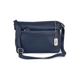 Anna Morellini Leder-Umh&auml;ngetasche "Orlanda" in Dunkelblau - (B)29 x (H)23 x (T)12 cm - 73% | Damen-taschen