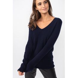 Perfect Cashmere Kaschmir-Pullover "Gaby" in Dunkelblau - 63% | Gr&ouml;&szlig;e XL | Damen-pullover-cardigans