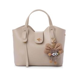 Lucky Bees Schultertasche "Celeste" in Beige - (B)25 x (H)21 x (T)11 cm - 67% | Damen-taschen