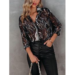 Milan Kiss Hemd in Schwarz - 68% | Gr&ouml;&szlig;e XL | Damen-blusen