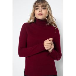 Perfect Cashmere Kaschmir-Rollkragenpullover "Tracy" in Bordeaux - 63% | Gr&ouml;&szlig;e M | Damen-pullover-cardigans