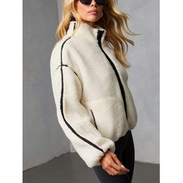 Milan Kiss Fleecejacke in Creme - 67% | Gr&ouml;&szlig;e XL | Damenjacken