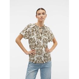 V&eacute;ro Moda Vero Moda Bluse "Imma" in Khaki/ Creme - 43% | Gr&ouml;&szlig;e M | Damen-blusen