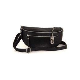 Lucca Baldi Leder-G&uuml;rteltasche "Burano" in Schwarz - (B)30 x (H)19 x (T)2 cm - 75% | Damen-koffer-reisegepaeck