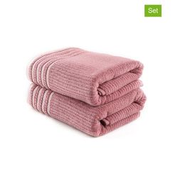 Elizabed 2er-Set: Duscht&uuml;cher in Rosa - 61% | Gr&ouml;&szlig;e 75x150 cm | Badtextilien