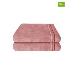 Schiesser 2er-Set: Duscht&uuml;cher "Skyline" in Rosa - 44% | Gr&ouml;&szlig;e 70x140 cm | Badtextilien