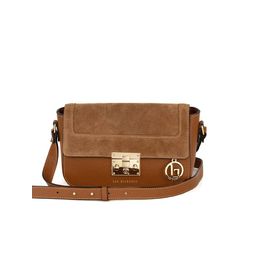 Lia Biassoni Leder-Umh&auml;ngetasche "Camoscio" in Cognac - (B)24 x (H)16 x (T)7 cm - 67% | Damen-taschen