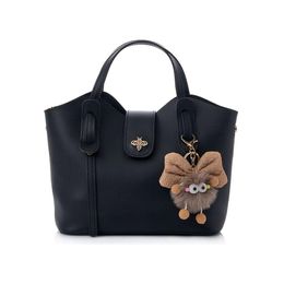 Lucky Bees Schultertasche "Celeste" in Schwarz - (B)25 x (H)21 x (T)11 cm - 64% | Damen-taschen