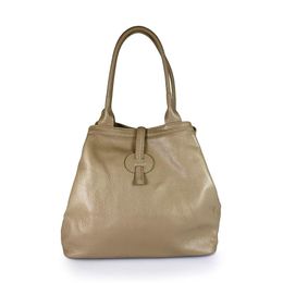 Florence Bags Leder-Shopper "Fr" in Taupe - (B)42 x (H)38 x (T)6 cm - 73% | Damen-taschen