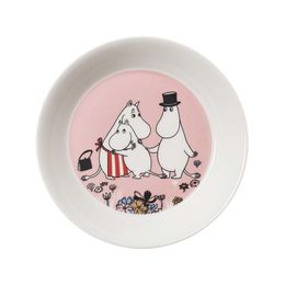 Moomin Untertasse ''Family Time'' in Rosa/ Wei&szlig; - &Oslash; 15 cm - 13% | Gedeckter-tisch