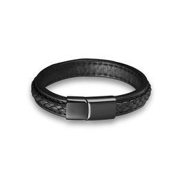 Uomo Leder-Armband in Schwarz - 72% | Herren-schmuck