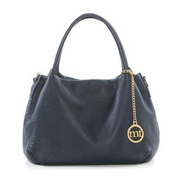 Mia Tomazzi Leder-Henkeltasche in Dunkelblau - (B)28 x (H)20 x (T)12 cm - 67% | Damen-taschen