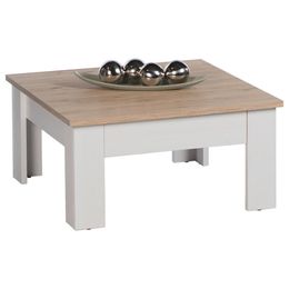 Livetastic Couchtisch, Wei&szlig;, Eiche, L&auml;rche, Holzwerkstoff, 1 Schublade(n) Schubladen, eckig, 78x40x78 cm, Stauraum, Wohnzimmer, Wohnzimmertische, Couchtische, Couchtische mit Stauraum
