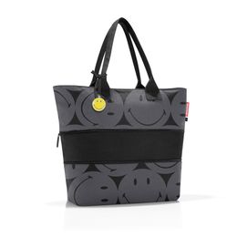 Reisenthel Shopper Shopper E1 smiley grey, Anthrazit, Textil, 12 L, 50x26.5x16.5 cm, gro&szlig;es Hauptfach, Freizeit, Koffer & Taschen, Einkaufstaschen