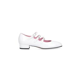 Carel Paris Hohe Schuhe - Mary Jane Pumps "Ariana" In White Patent Leather - Gr. 38 (EU) - in Wei&szlig; - f&uuml;r Damen
