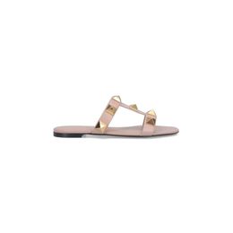 Valentino Garavani Slipper & Pantoletten - Roman Stud Slide Sandals - Gr. 36 (EU) - in Rosa - f&uuml;r Damen