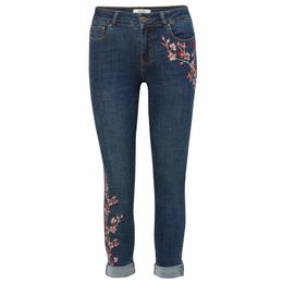 Koroshi Jeans Damen Gr&ouml;&szlig;e 25/26 dunkelblau / mischfarben