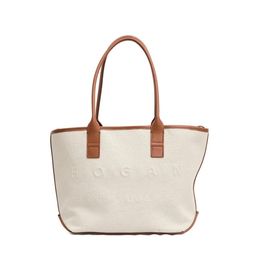 Hogan Shopper & Totes - Address Small Shopping Bag In Beige Canvas - Gr. unisize - in Beige - f&uuml;r Damen
