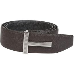 Tom Ford G&uuml;rtel - T Buckle Belt Brown - Gr. 95 - in Braun - f&uuml;r Damen