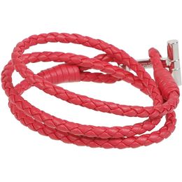 Tom Ford Armb&auml;nder - T Wrap Woven Bracelet Red - Gr. L - in Rot - f&uuml;r Damen