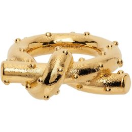 Acne Studios Armb&auml;nder - Axelia Knot Ring - Gr. L - in Gold - f&uuml;r Damen