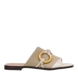 Coccinelle Slipper & Pantoletten - Coccinelle Carmy Canvas Bi - Gr. 37 (EU) - in Beige - f&uuml;r Damen