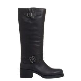 Ash Stiefel - Stylish Biker Ankle Boots With 40 Mm Heel And Buck - Gr. 37 (EU) - in Schwarz - f&uuml;r Damen