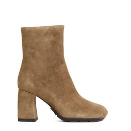 Ash Stiefel - Beige Suede Ankle Boots With Square Toe - Gr. 37 (EU) - in Beige - f&uuml;r Damen