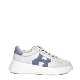 Hogan Low-Top Sneaker - Rebel Leather White H Light Blue Sneakers - Gr. 35 (EU) - in Wei&szlig; - f&uuml;r Damen