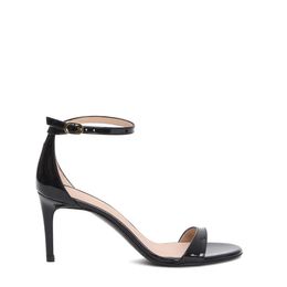 Stuart Weitzman Sandalen - Black Patent Sandal 75Mm Heel - Gr. 36,5 (EU) - in Schwarz - f&uuml;r Damen