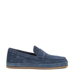 Hogan Loafer - Blue Suede Slip-On - Gr. 8_5 - in Grau - f&uuml;r Damen
