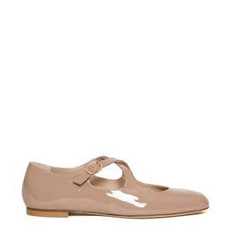 Stuart Weitzman Ballet Flats Patent Nude Straps - Gr. 37 (EU) - in Rosa