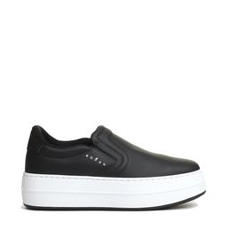 Hogan Low-Top Sneaker - Kyscaper Slipon Leather Black - Gr. 38,5 (EU) - in Schwarz - f&uuml;r Damen