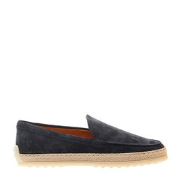 Tod's Blue Suede Slipper With Rope - Gr. 36 (EU) - in Blau