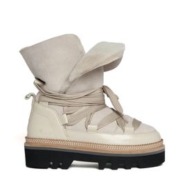 Hogan Stiefel - Beige Sheepskin Ankle Boot - Gr. 39 (EU) - in Beige - f&uuml;r Damen