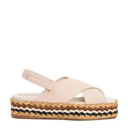 Paloma Barcel&oacute; Paloma Barcel&oacute; Sandalen - Beige Leather Braided Rope Wedge Sandal - Gr. 40 (EU) - in Beige - f&uuml;r Damen