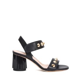 Attilio Giusti Leombruni Agl Sandalen - Black Leather Sandals With Studded Straps - Gr. 36,5 (EU) - in Schwarz - f&uuml;r Damen
